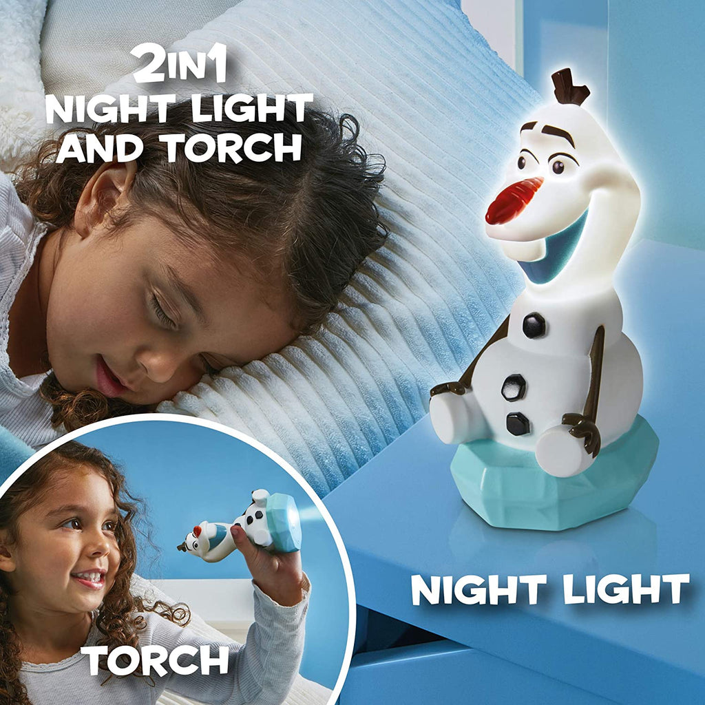 Disney Frozen Olaf Kids Bedside Night Light and Torch Buddy by GoGlow ...